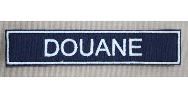 Bande Patro "DOUANE" sur fond bleu (à l'unité)